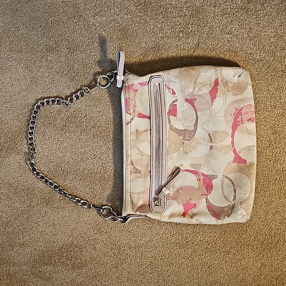 Coach | Bags | Coach Zipper Bucket Bag With Pink And Tan Logos Upcycled ...